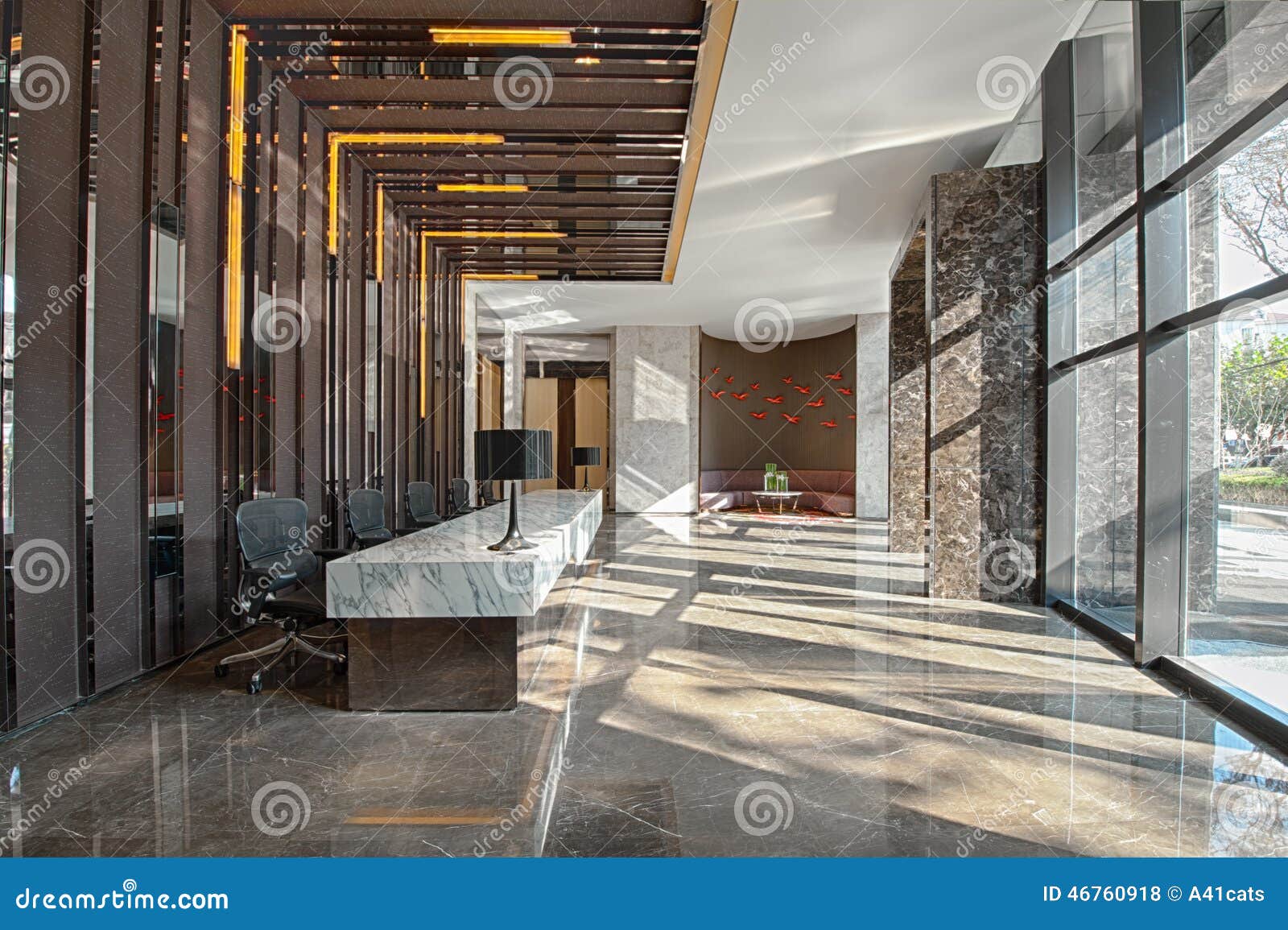 Reception Area of a Sales Office Stock Photo - Image of front, bright ...