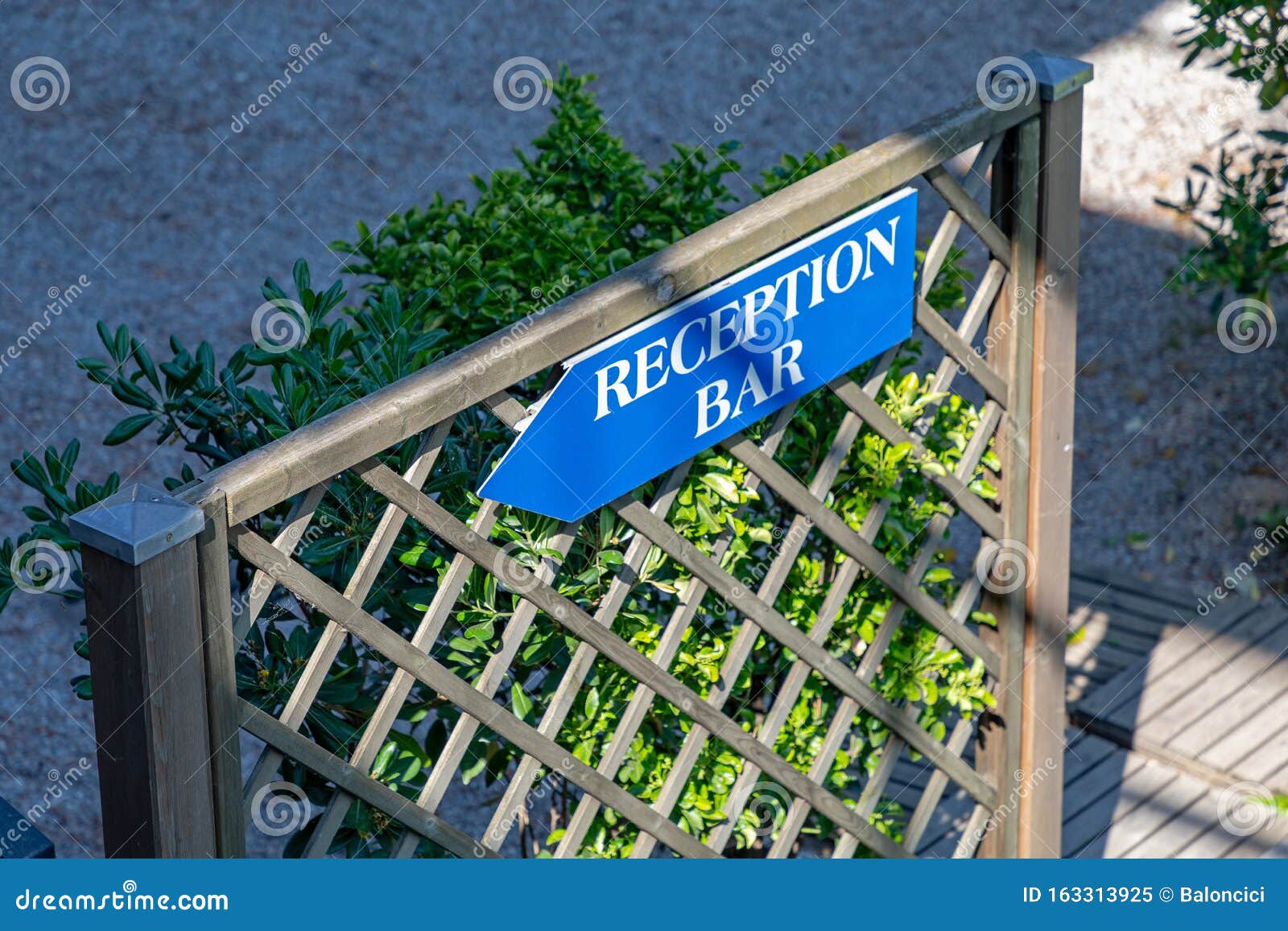 Reception Bar stock image. Image of trentino, sign, direction - 163313925