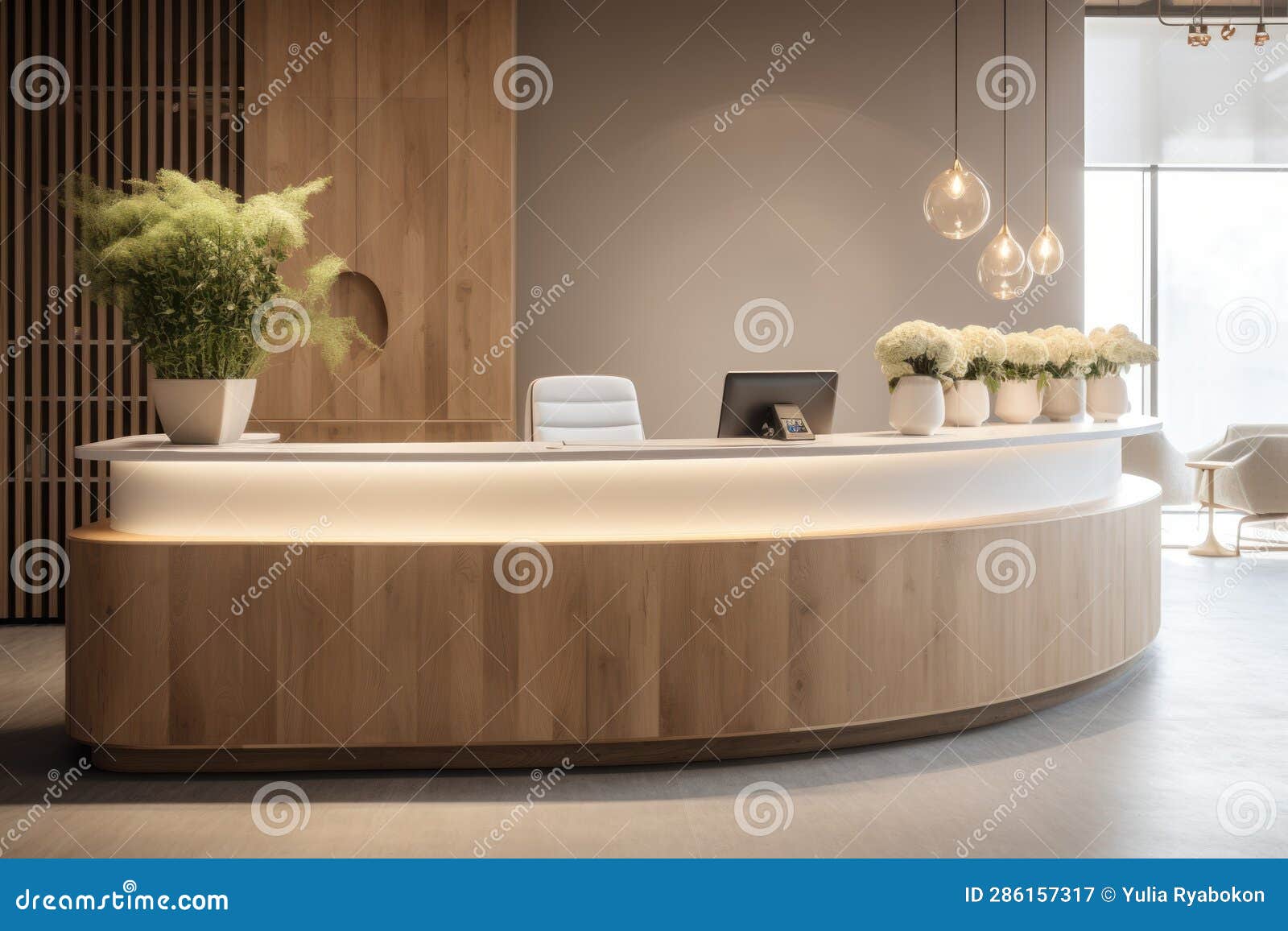 Reception Beauty Salon. Generate Ai Stock Illustration - Illustration ...