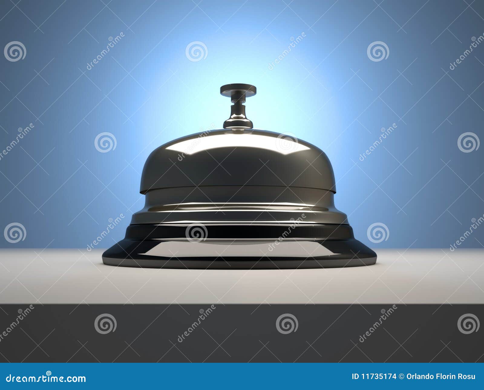Reception Bell Isolated On Transparent Background. Vector Realistic ...