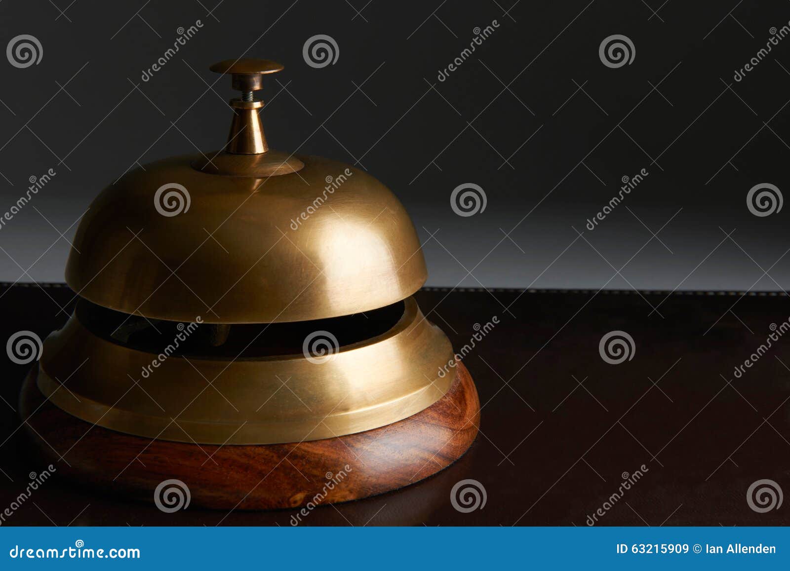 Reception Bell on Dark Background Stock Image - Image of still, service ...