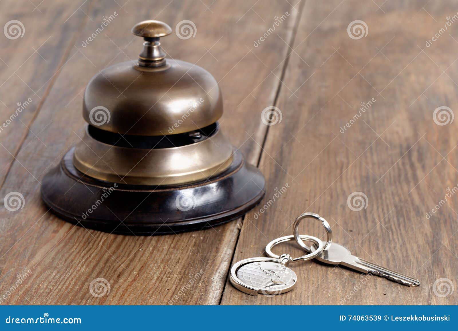 Reception Bell and Hotel Key Stock Image - Image of access, welcome ...
