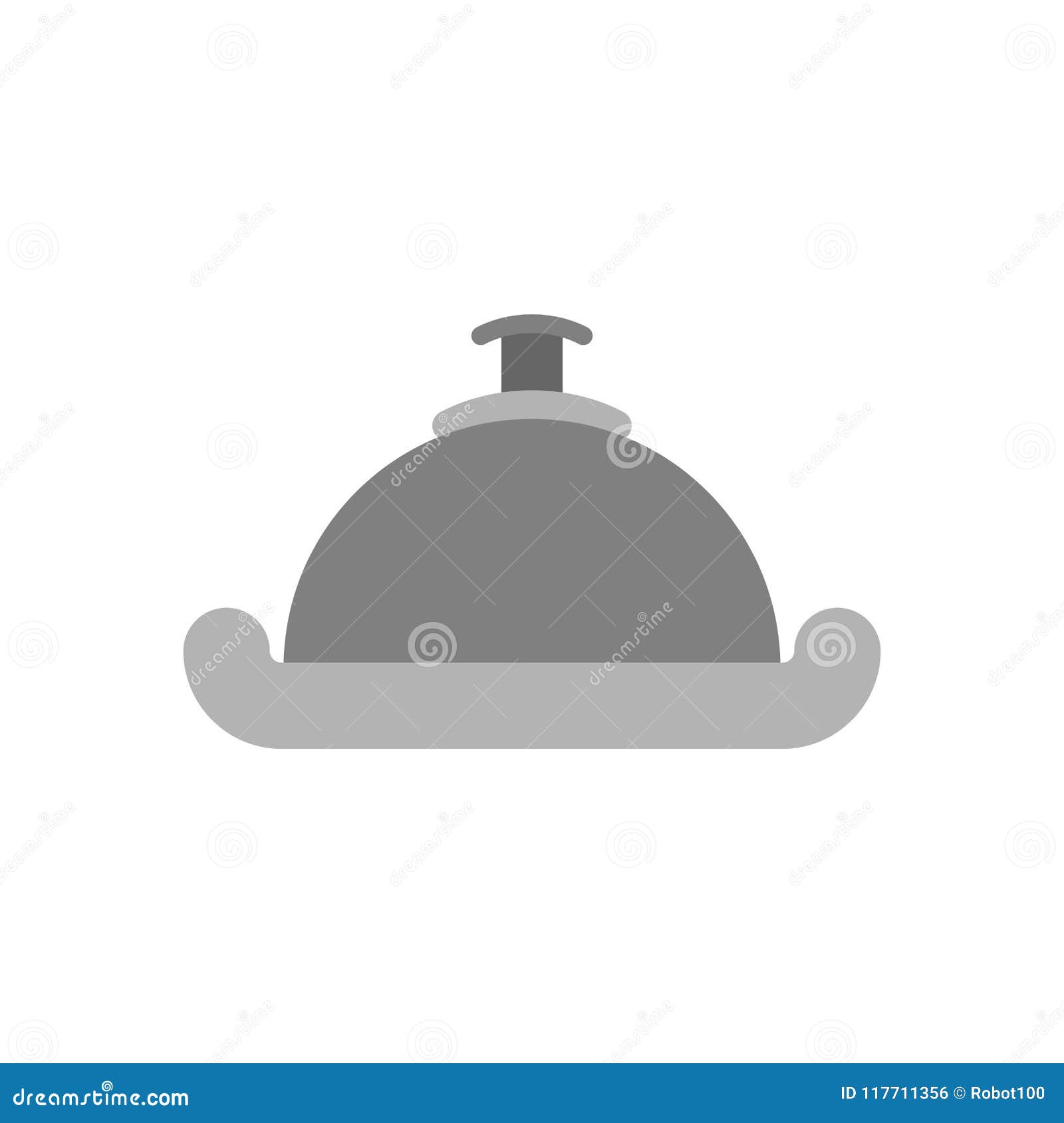 Reception Bell Isolated. Table Bell Vector Illustration Stock Vector ...