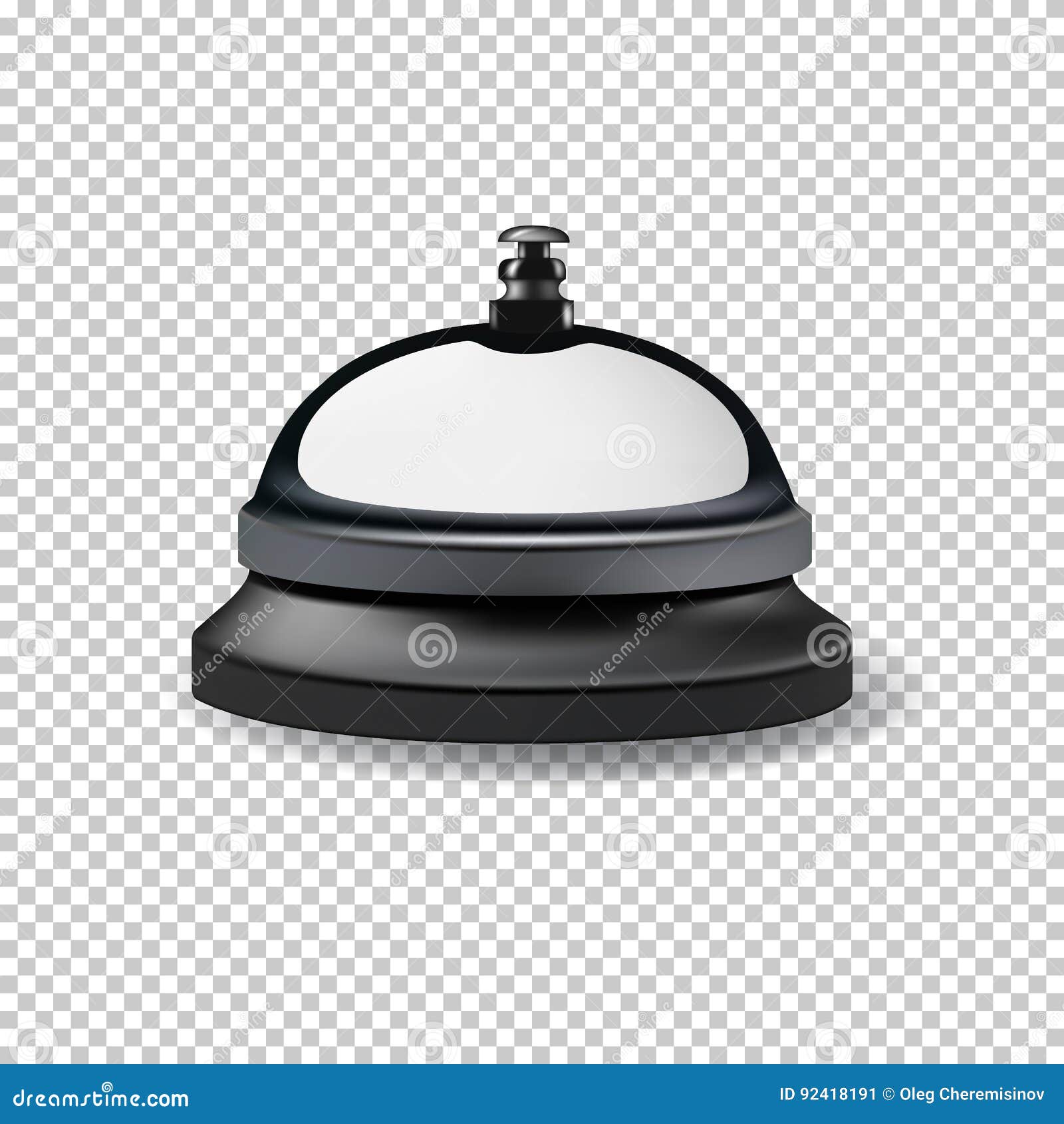 Reception Bell Isolated On Transparent Background. Vector Realistic ...