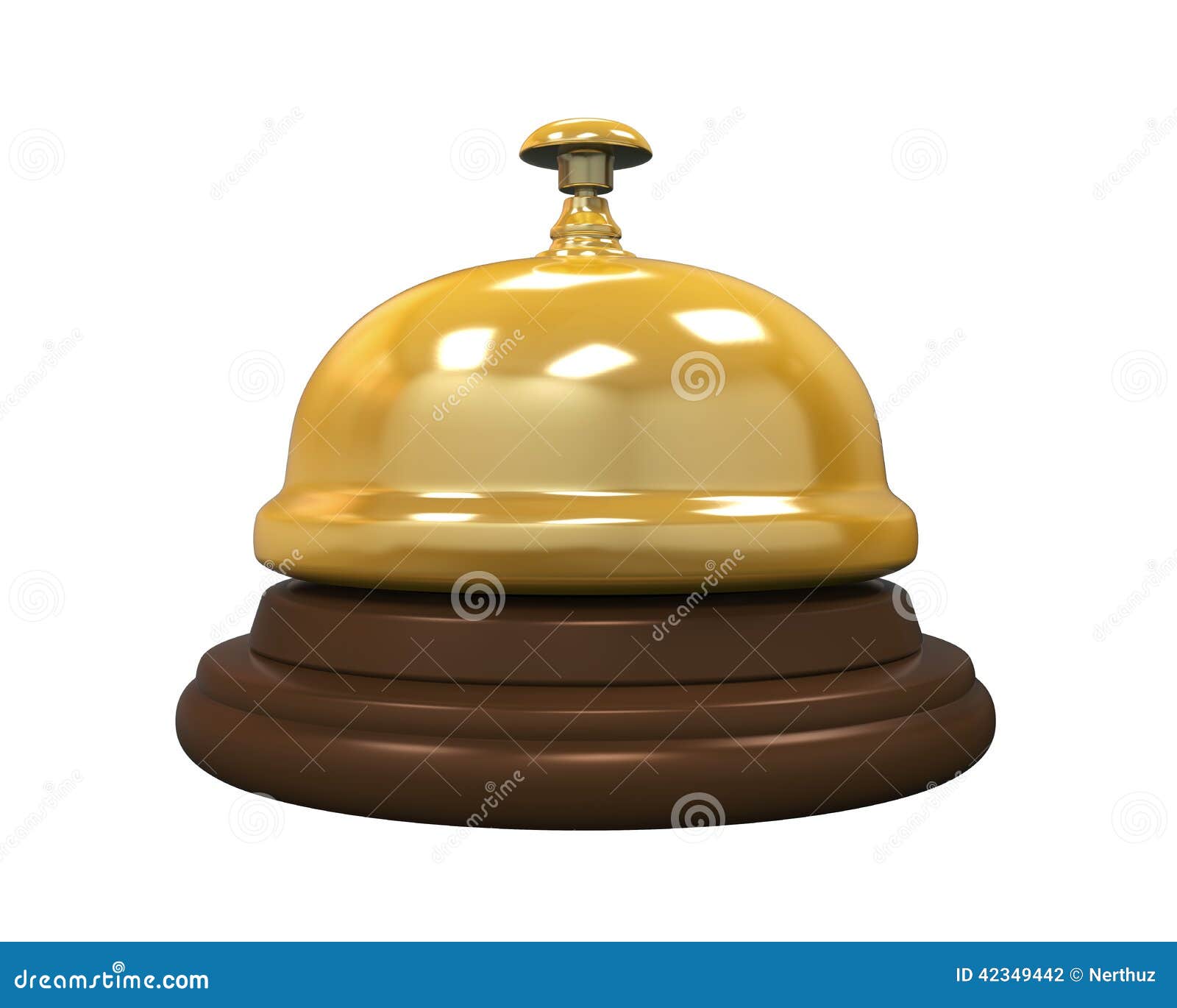 Reception Bell Isolated stock illustration. Illustration of demand ...