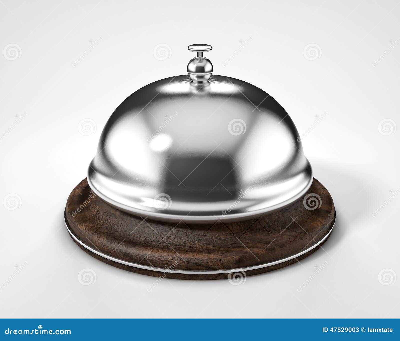 Reception Bell Isolated on White Background Stock Illustration ...