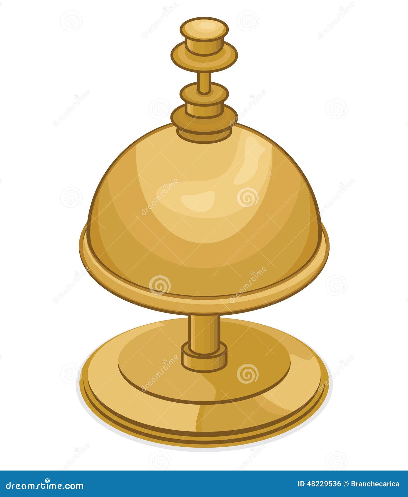 Reception Bell stock vector. Illustration of golden, concept - 48229536