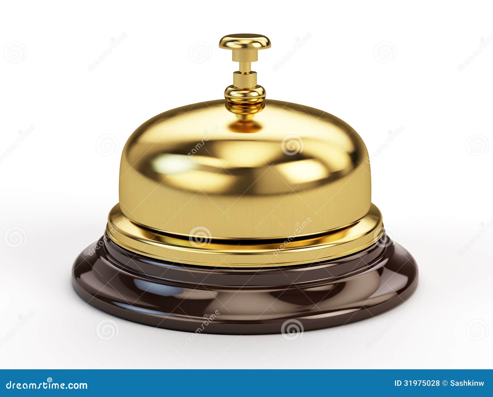 Reception Bell Isolated On Transparent Background. Vector Realistic ...