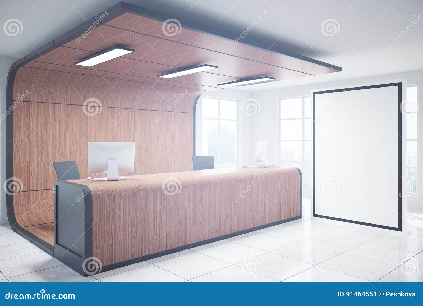 Reception and blank banner stock illustration. Illustration of ...