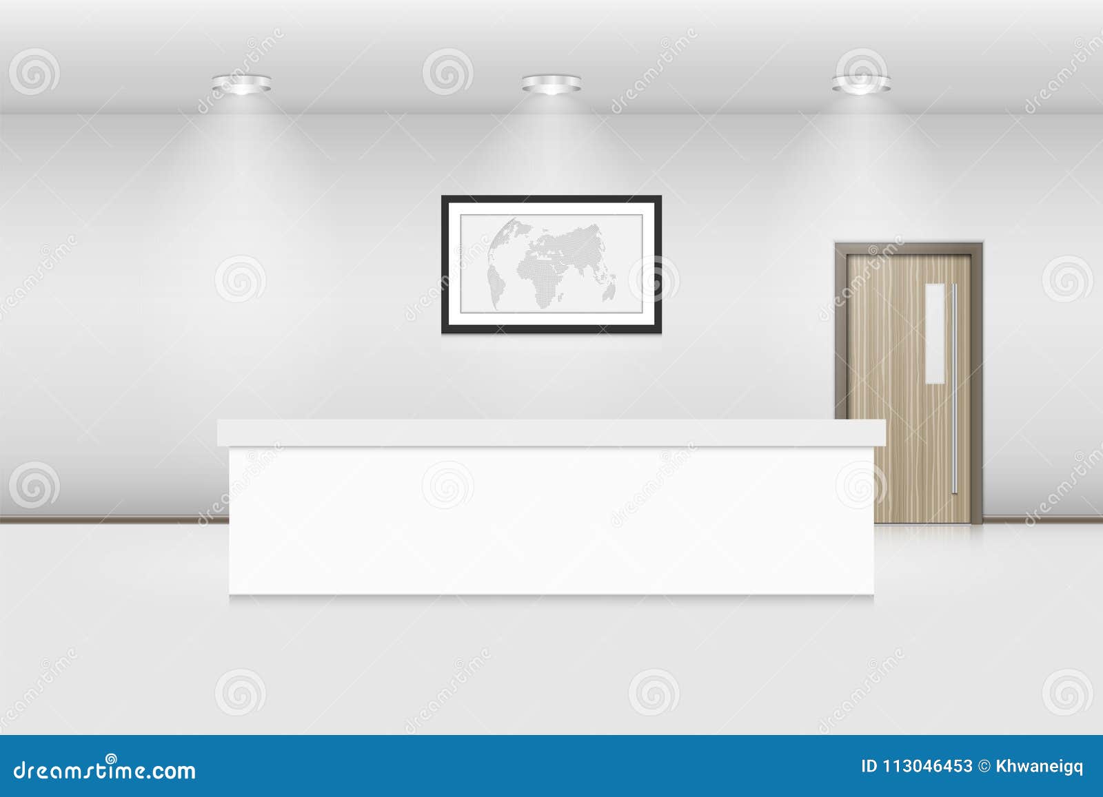 Reception Counter Cartoon Vector | CartoonDealer.com #30503281