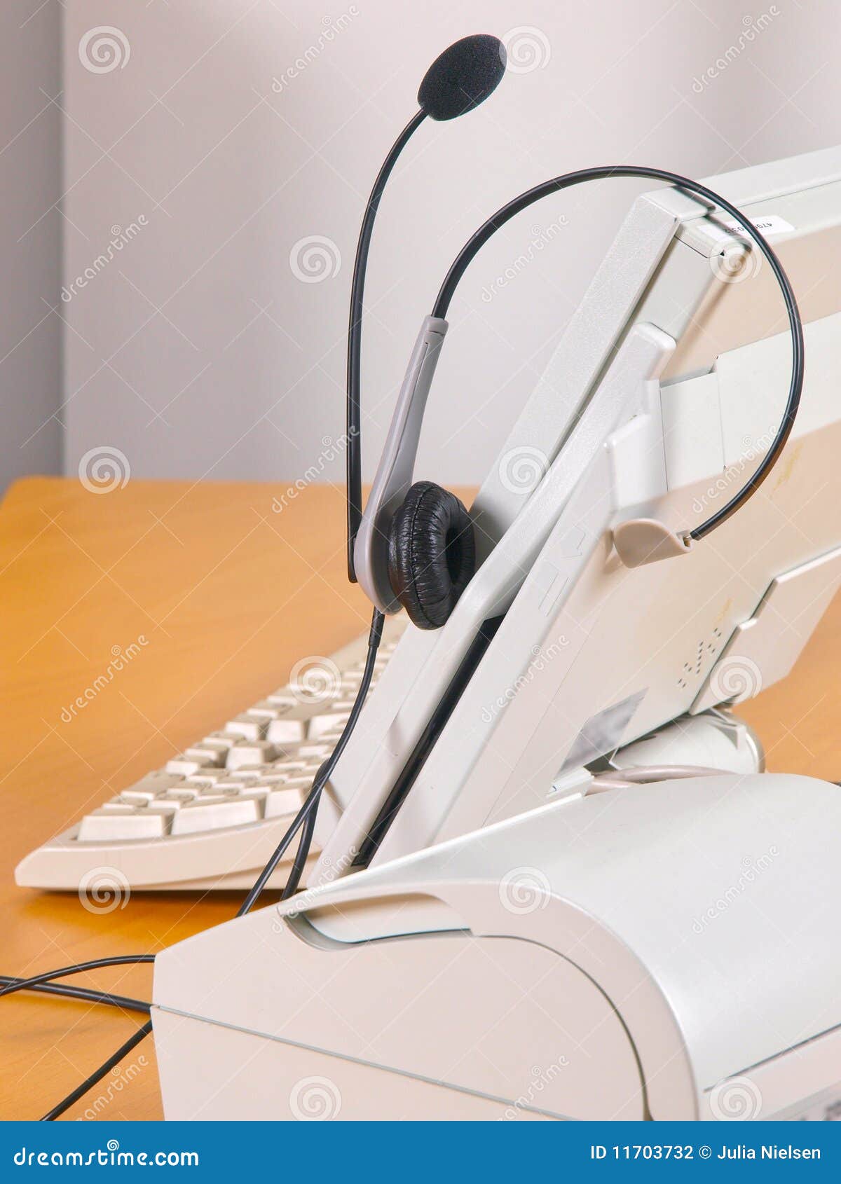 Reception desk stock photo. Image of headset, answer - 11703732