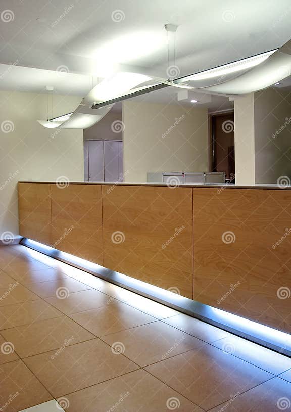 Reception desk stock photo. Image of wood, inside, office - 3558128