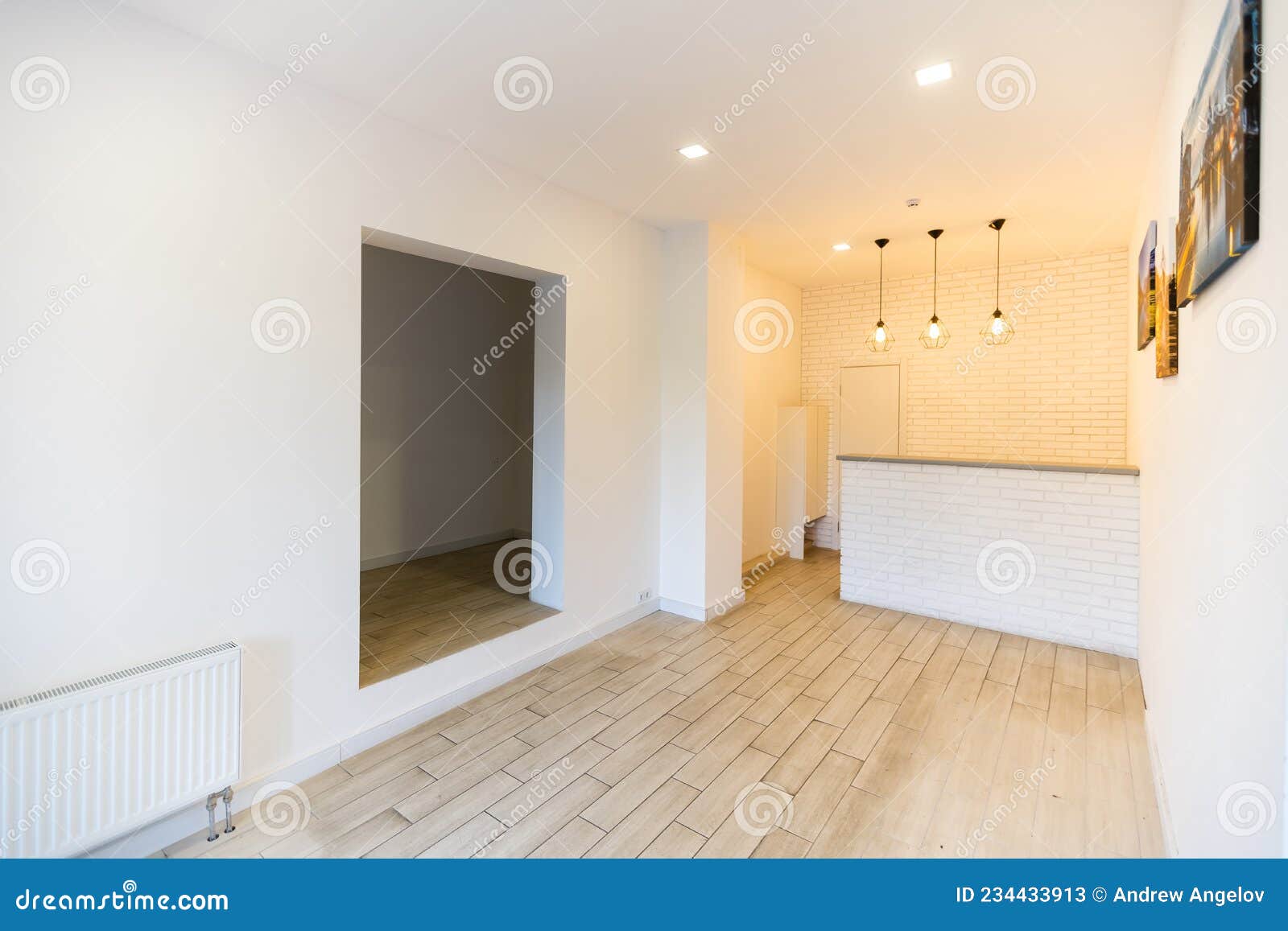 Reception Desk in a Corridor in a Small Office Stock Image - Image of ...