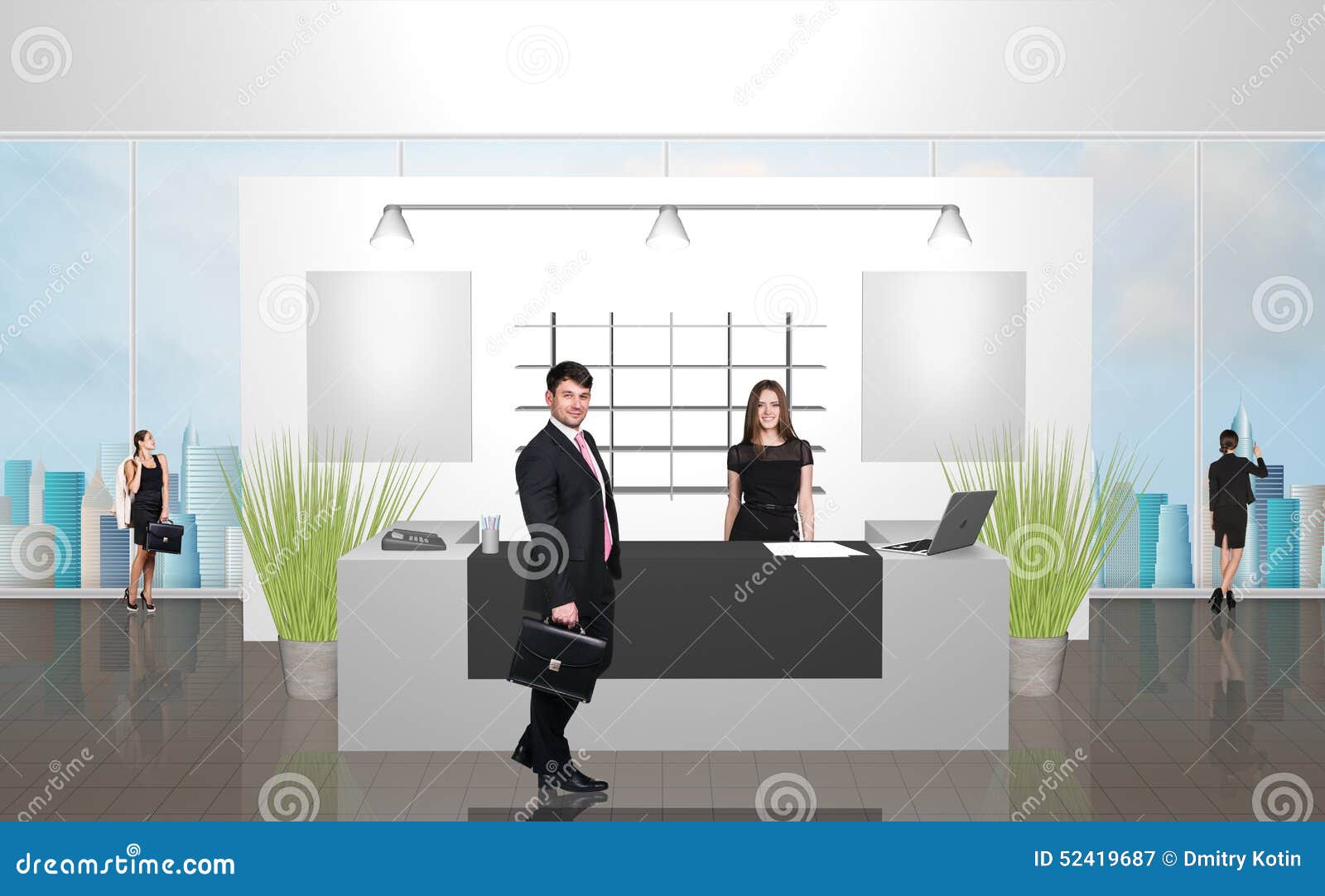 Reception stock illustration. Illustration of idea, office - 52419687
