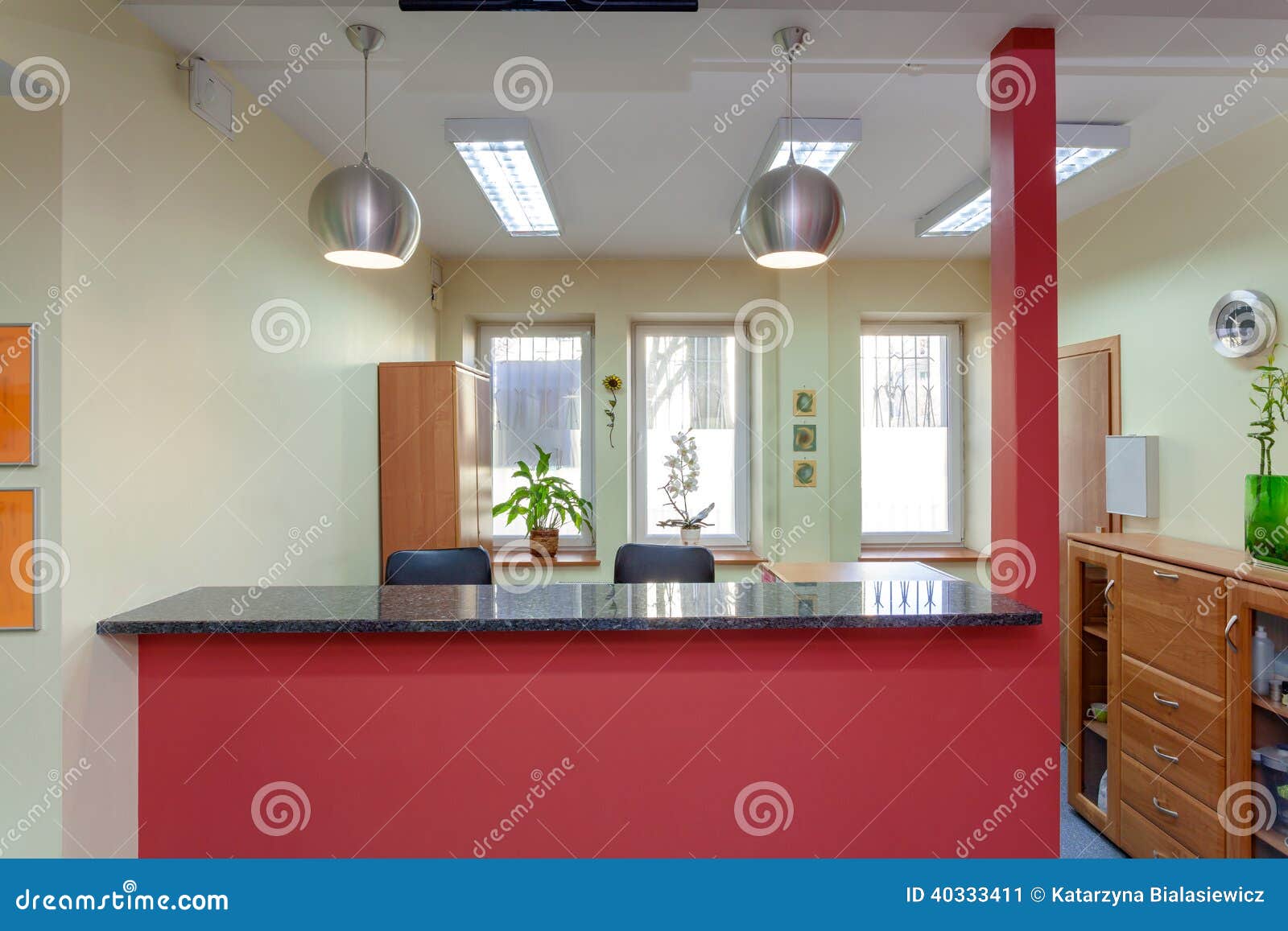 Reception desk stock image. Image of column, entrance - 40333411