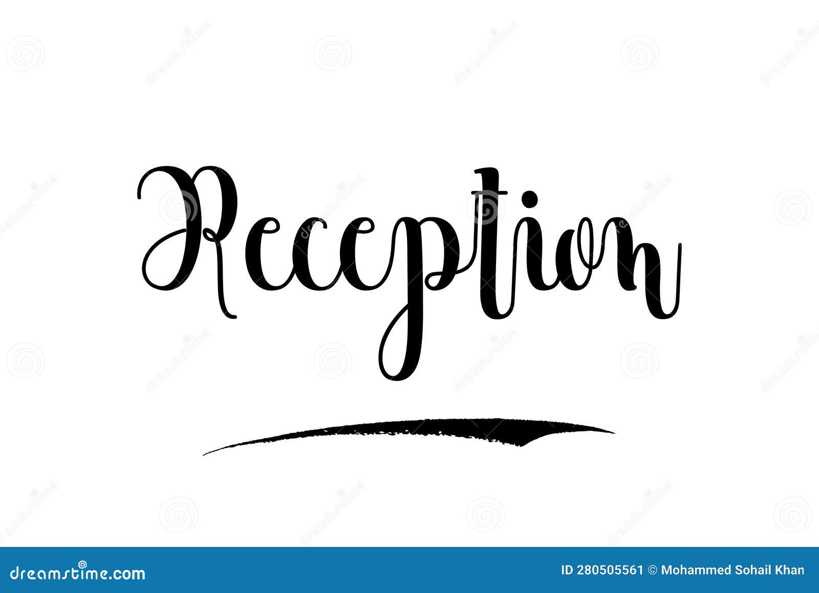 Reception Elegant Typography Lettering Text Vector Design Quote Stock ...