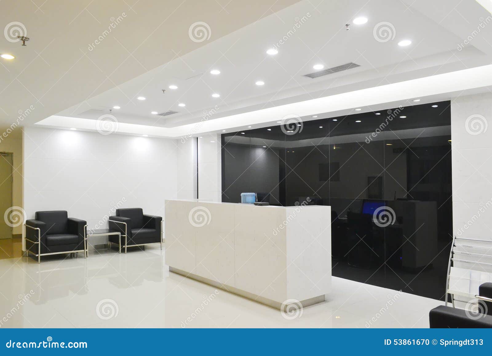 Reception empty stock photo. Image of receptionist, design - 53861670