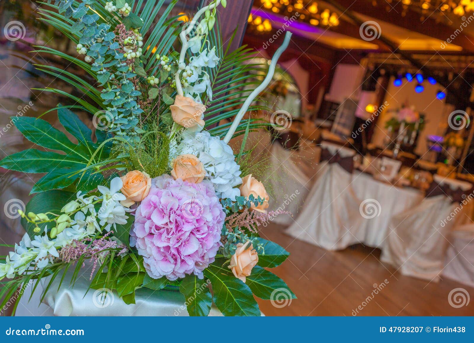 Reception Flower Arrangements Stock Image - Image of pieces ...