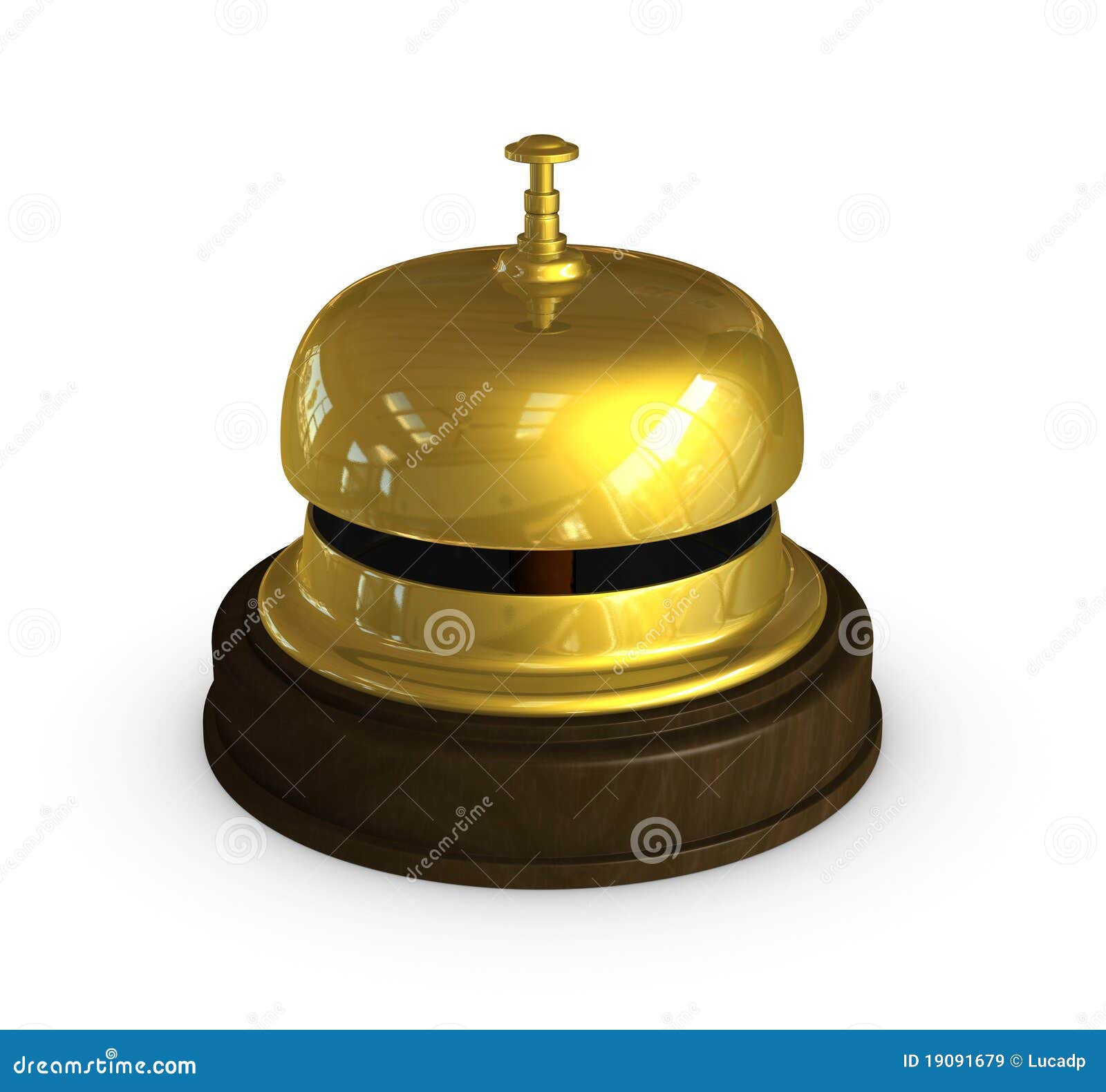 Reception golden bell stock illustration. Illustration of hotel - 19091679