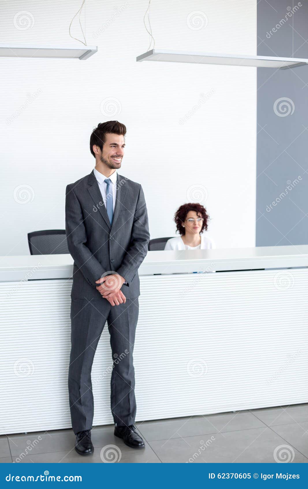Reception Guy is at Service of Passengers Stock Image - Image of ...
