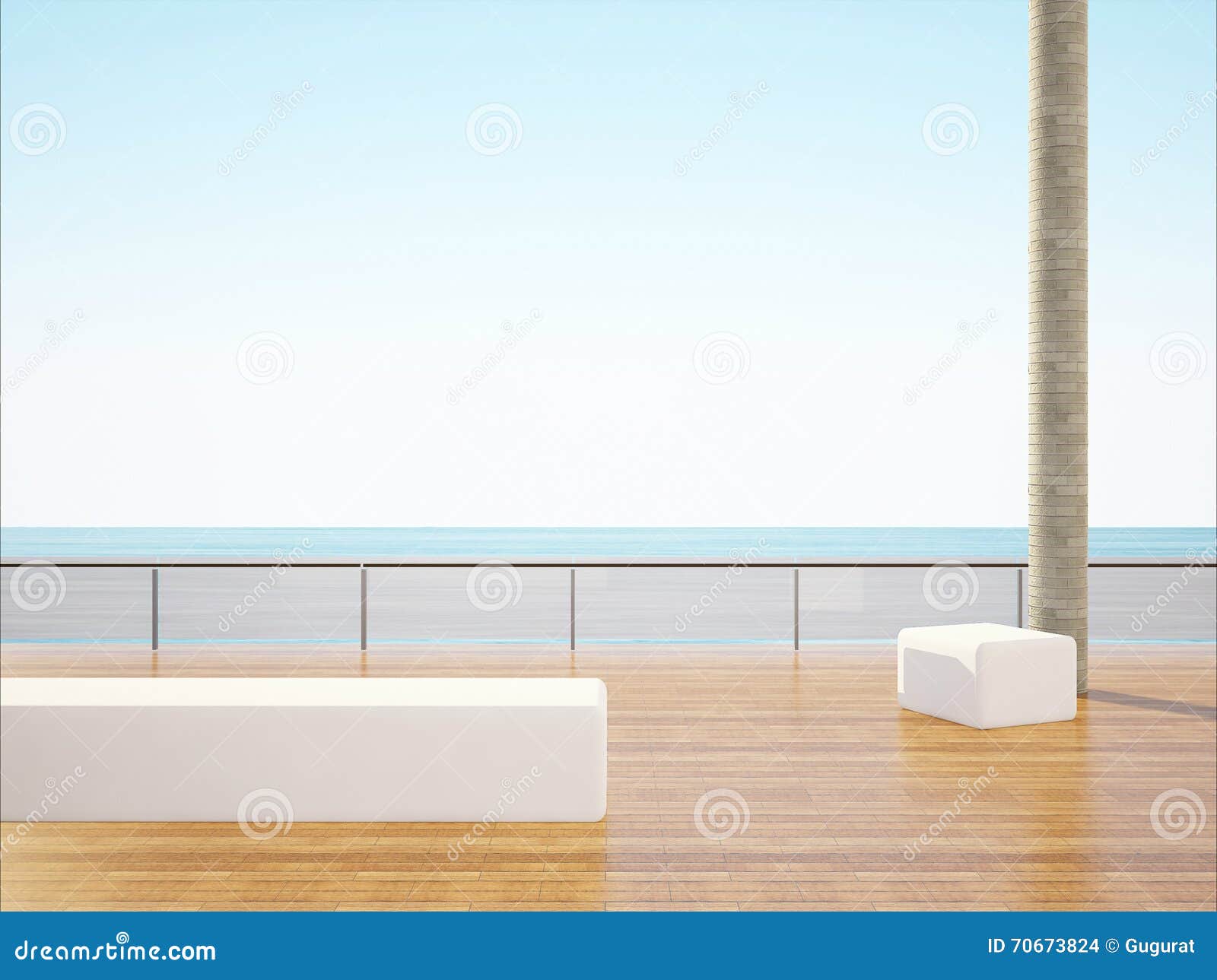 Reception Hall at the Beach Minimal Stock Illustration - Illustration ...
