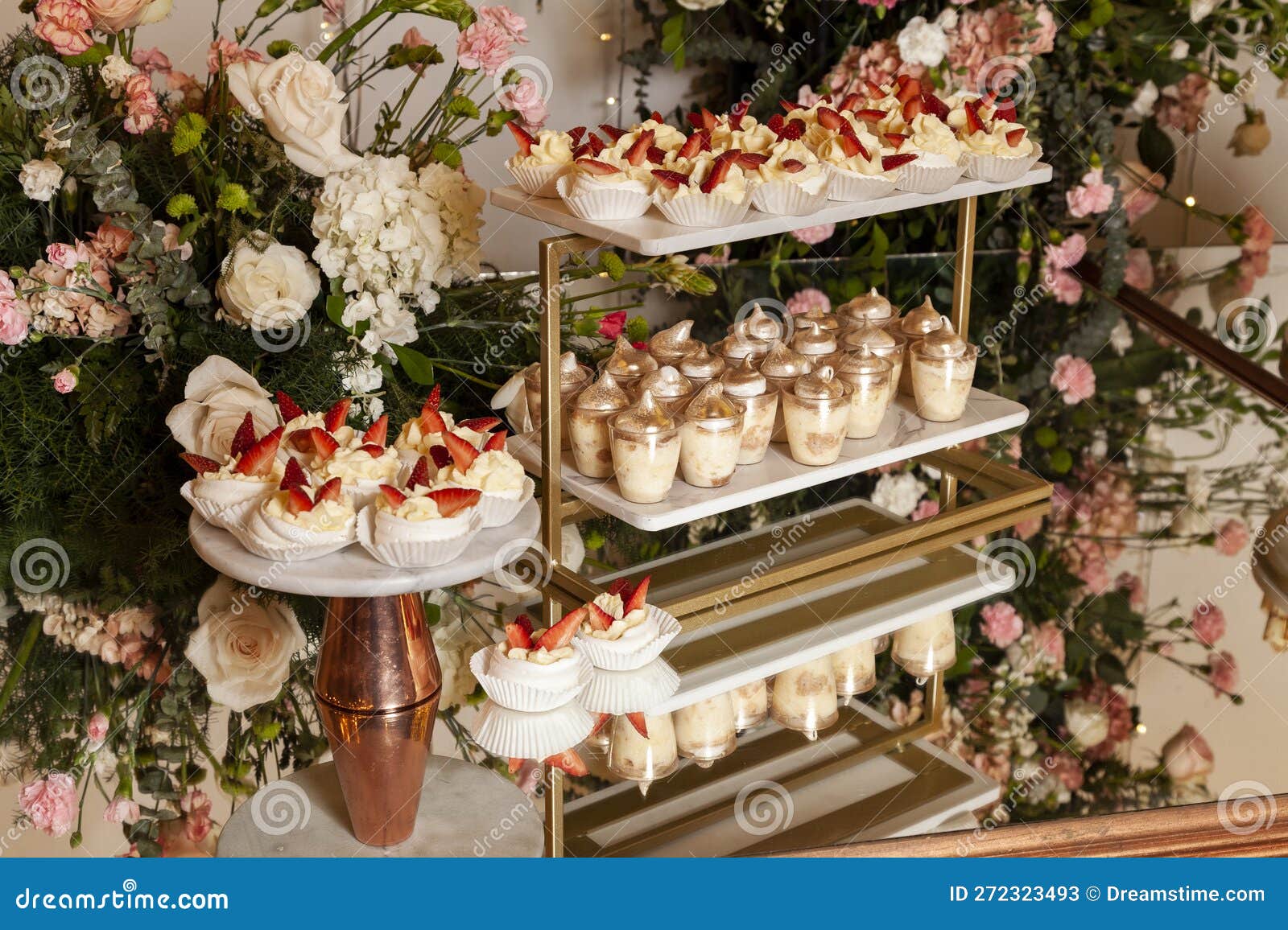 Reception Hall Decorated for Social Events Dessert Table for Guests ...