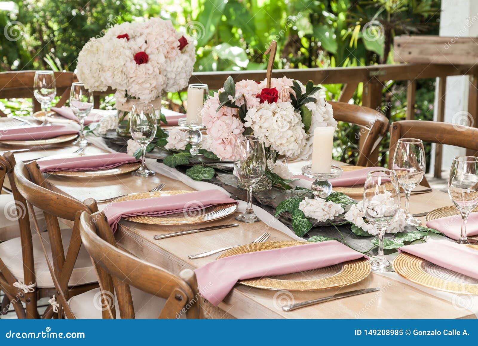 Reception Hall Decorated with Tables for Wedding or Other Social Event ...
