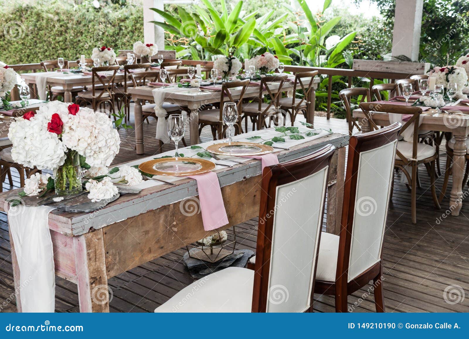 Reception Hall Decorated with Tables for Wedding or Other Social Event ...