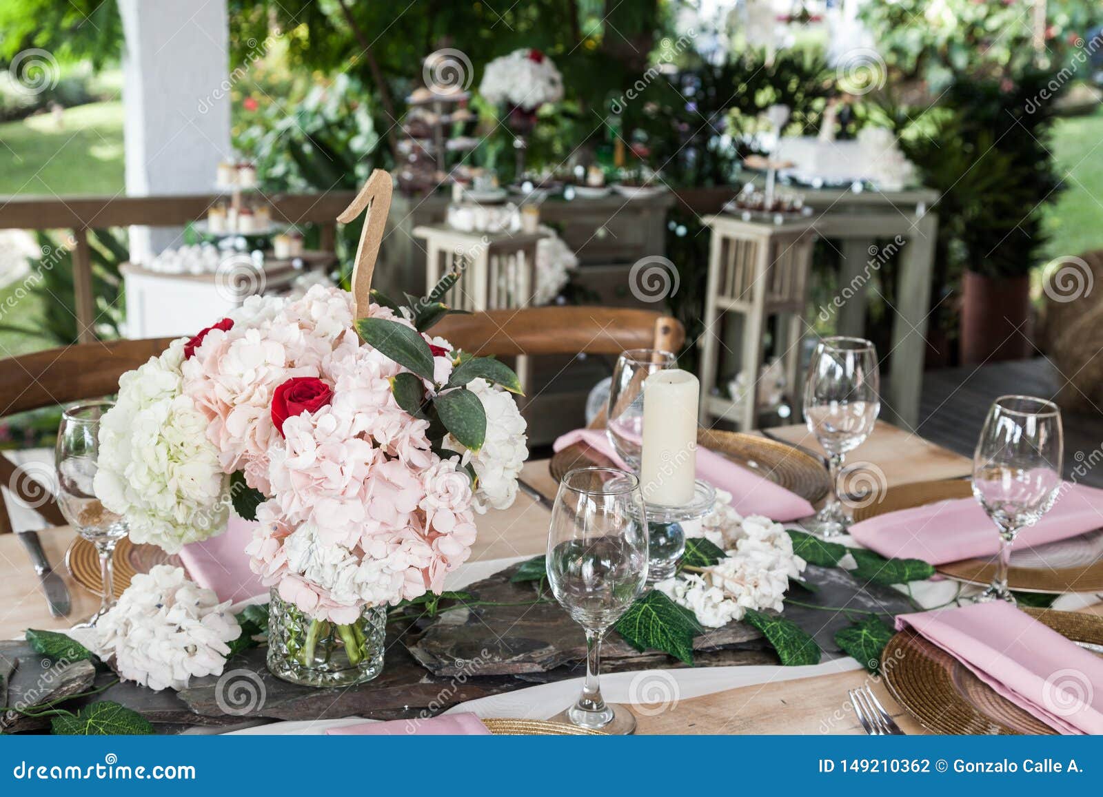 Reception Hall Decorated with Tables for Wedding or Other Social Event ...
