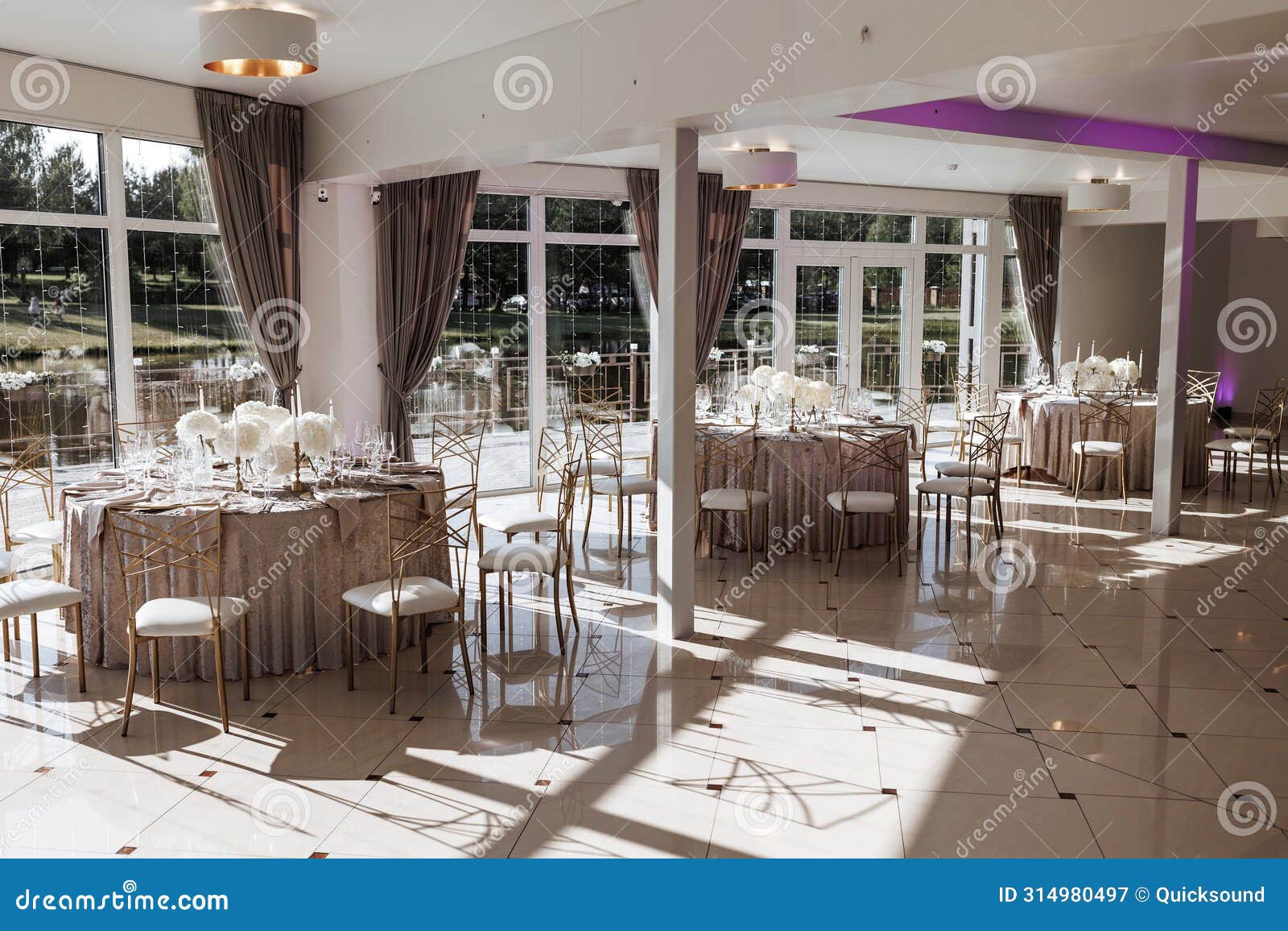 Reception hall stock image. Image of arrangement, event - 314980497
