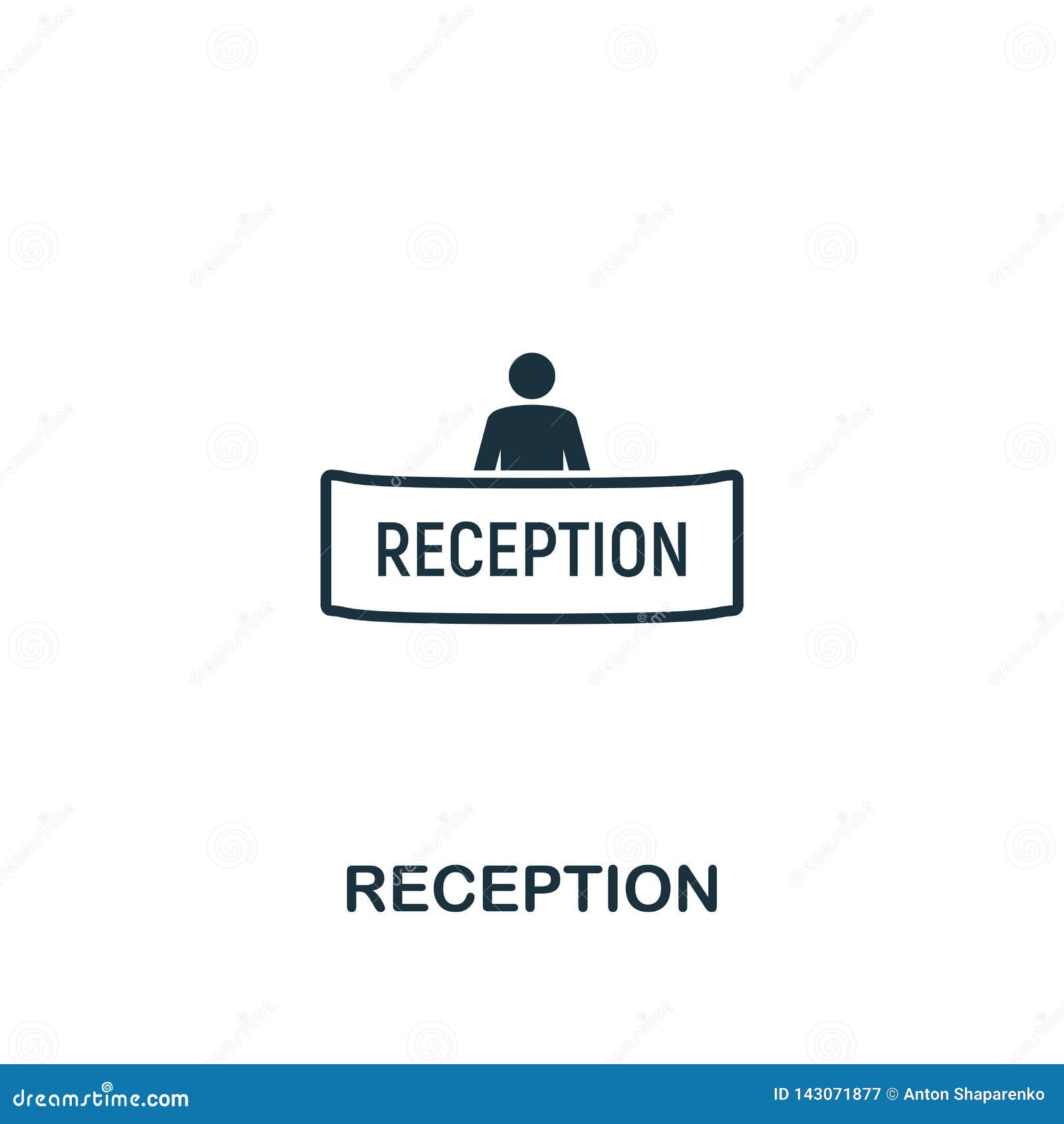 Reception Icon. Creative Element Design from Tourism Icons Collection ...