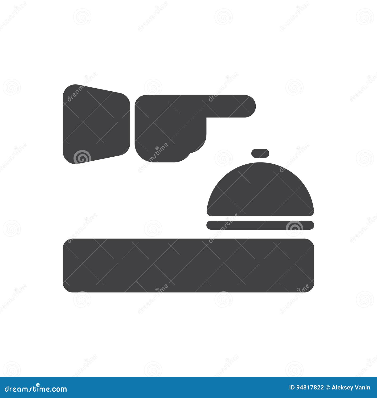 Reception Icon, Filled Flat Sign, Solid Glyph Pictogram, Vector ...