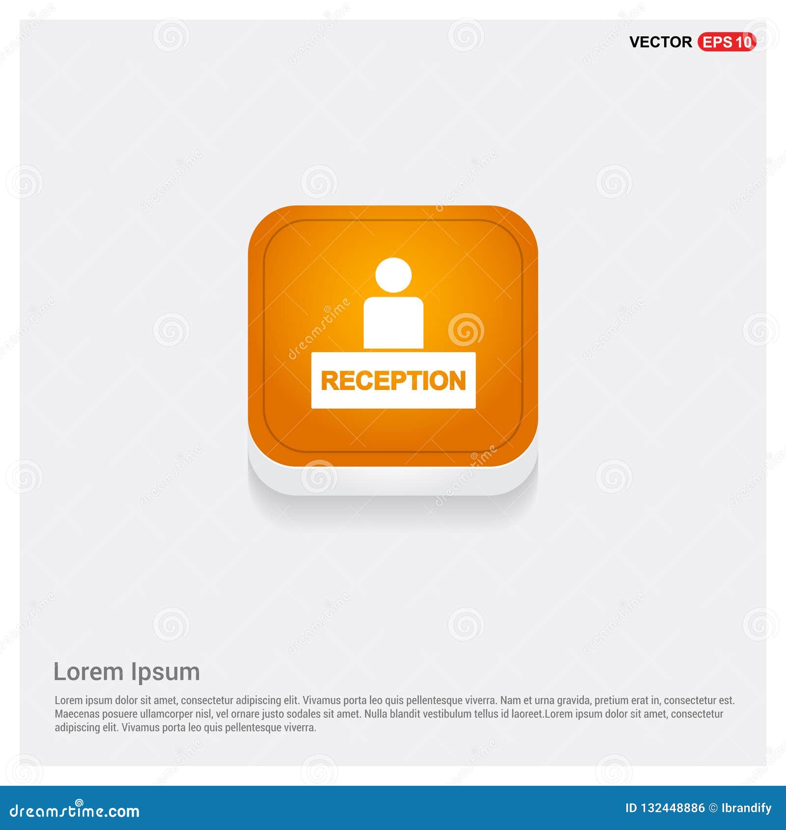 Reception Icon stock vector. Illustration of icon, register - 132448886