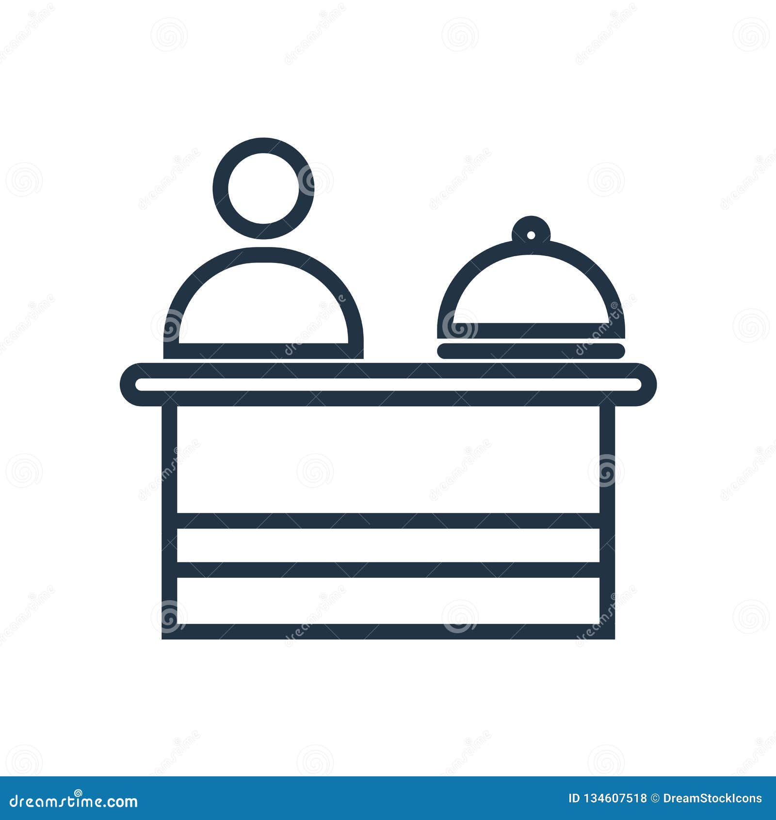 Reception Icon Vector Isolated on White Background, Reception Sign ...