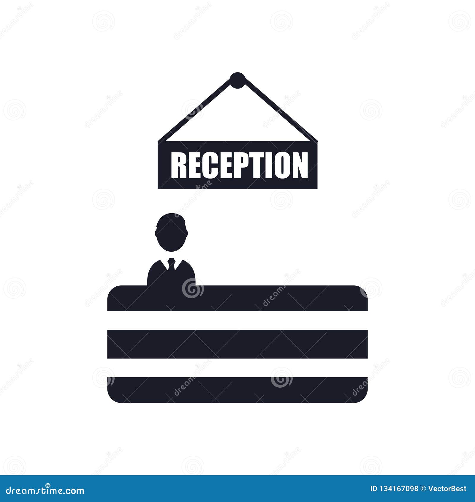 Reception Icon Vector Sign and Symbol Isolated on White Background ... Reception Icon Vector Sign and Symbol Isolated on White Background ...