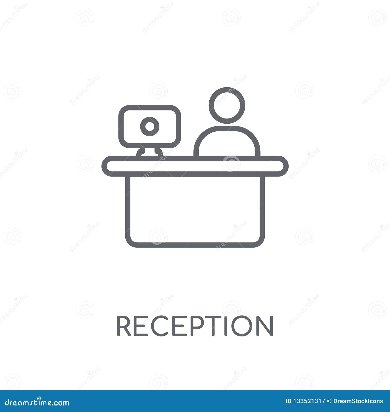 Reception Linear Icon. Modern Outline Reception Logo Concept on Stock ...