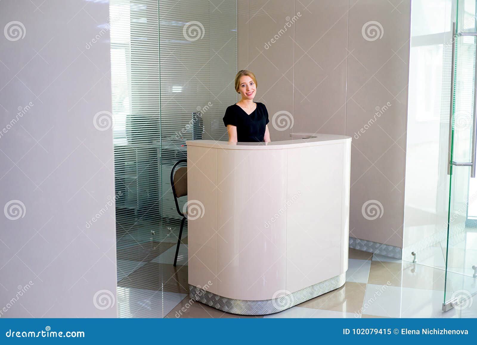 Reception at office stock image. Image of female, profession - 102079415