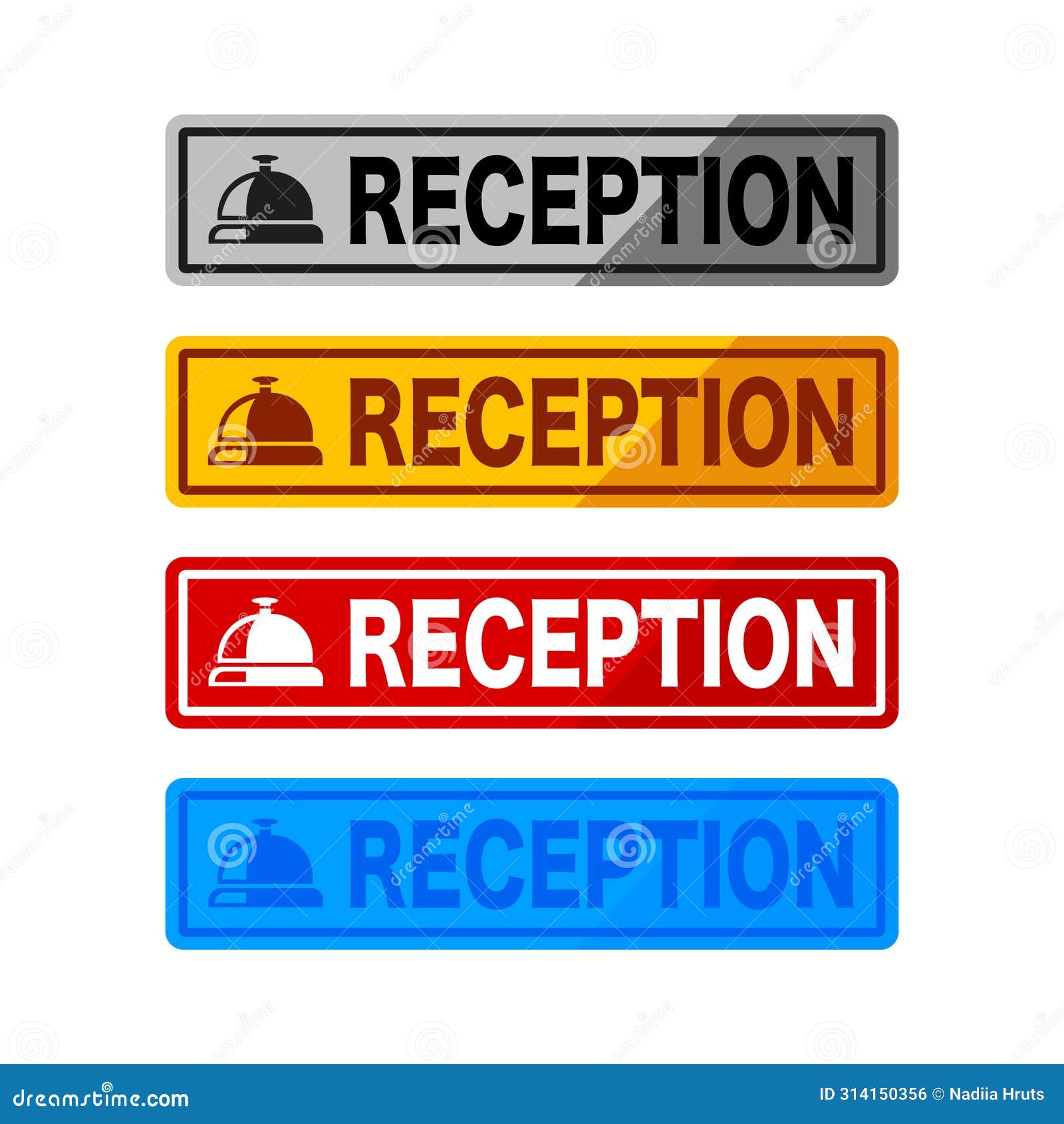 Reception Sign. Reception Board. Vector Illustration Stock Vector ...