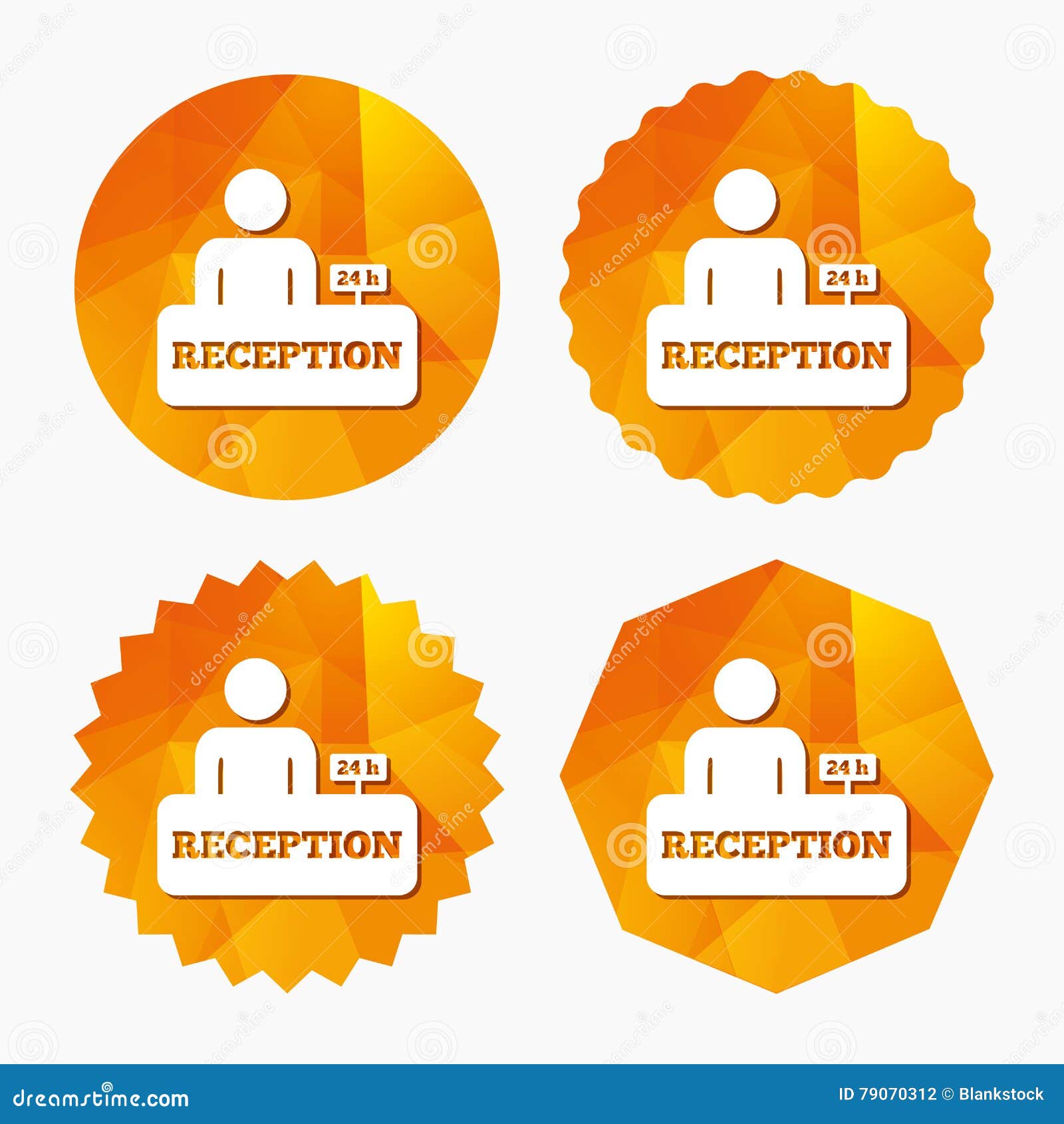 Reception Sign Icon. Hotel Registration Table. Stock Vector ...