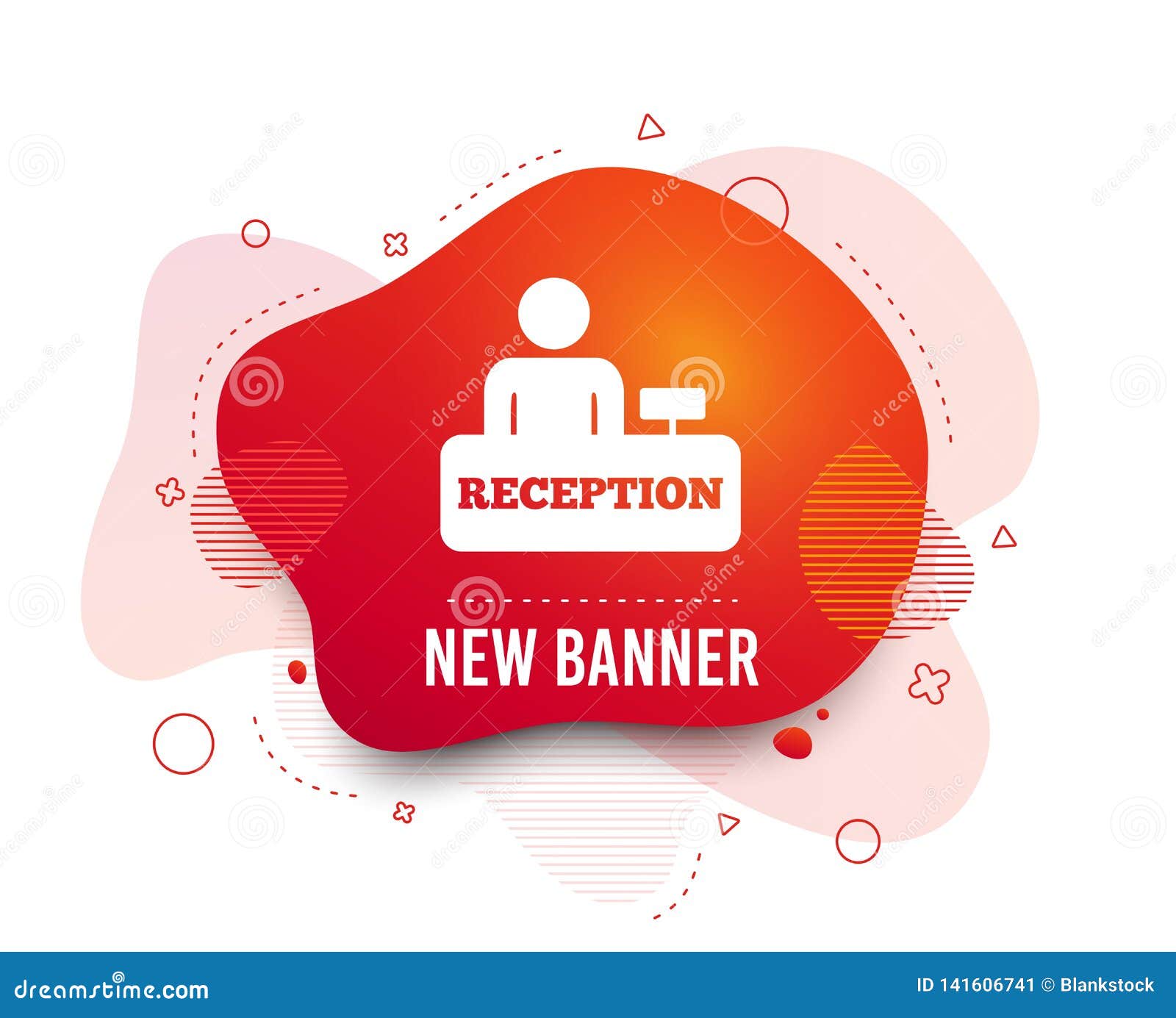 Reception Sign Icon. Hotel Registration Table. Vector Stock Vector ...