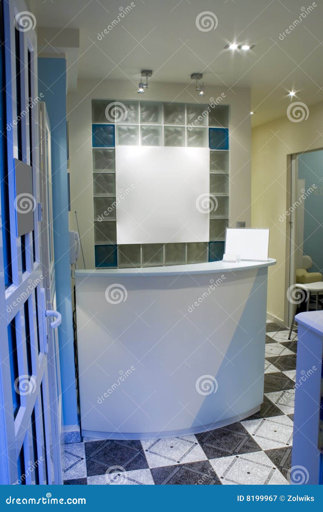 Reception at spa centre stock image. Image of light, halogen - 8199967