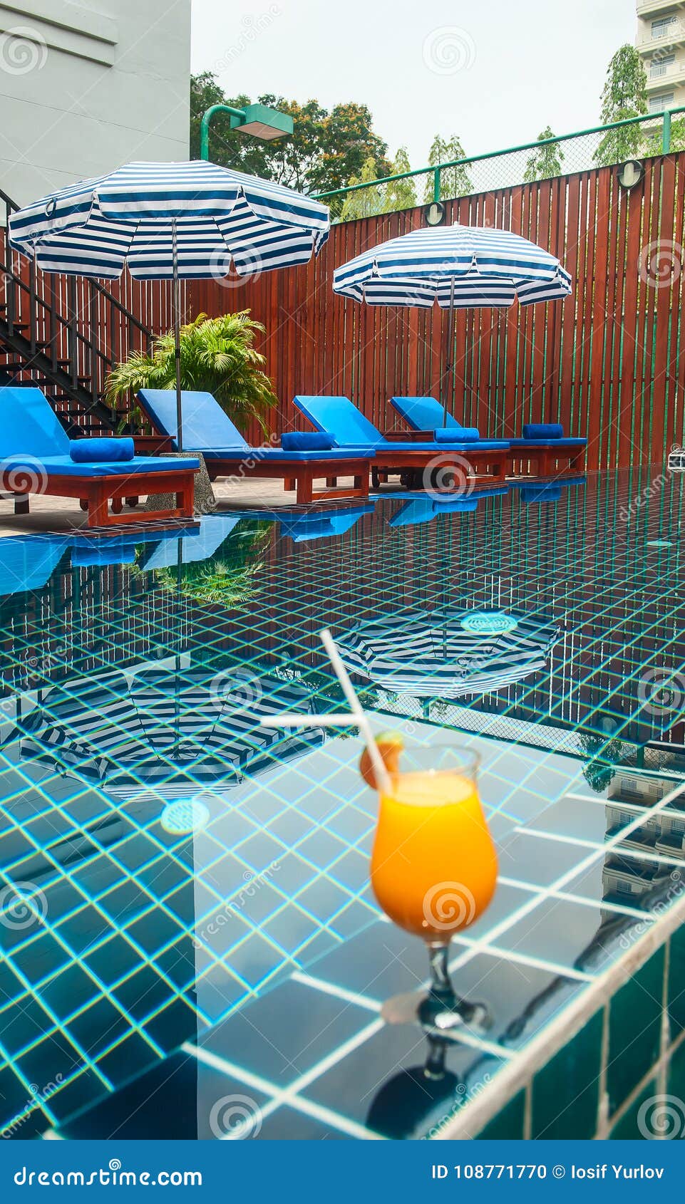 Reception and Swimming Pool of Thai Hotel Stock Photo - Image of khob ...
