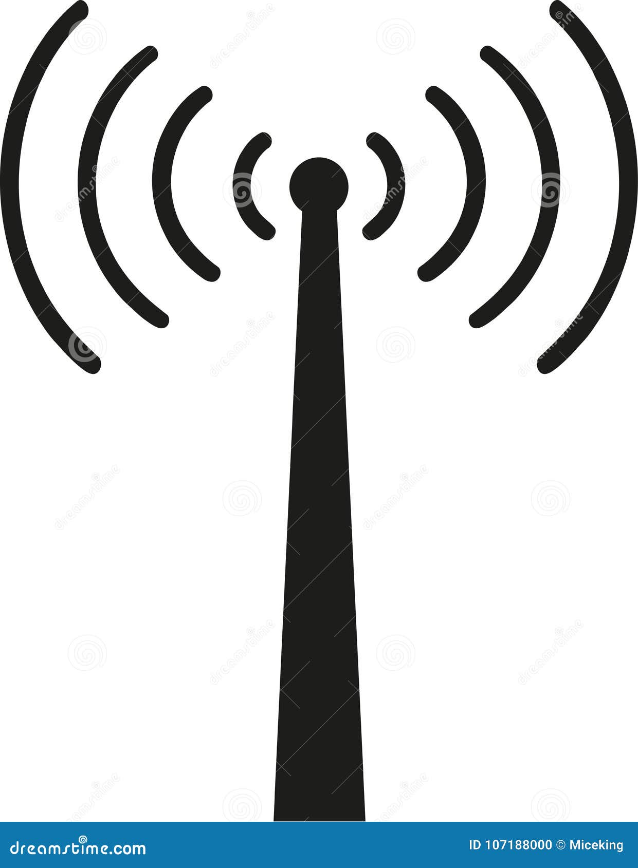 Reception Tower with Wireless Signal Stock Vector - Illustration of ... Reception Tower with Wireless Signal Stock Vector - Illustration of ...