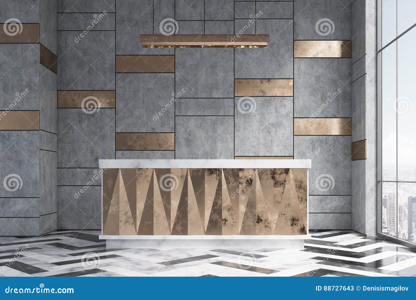 Reception with Triangle Pattern Stock Illustration - Illustration of ...