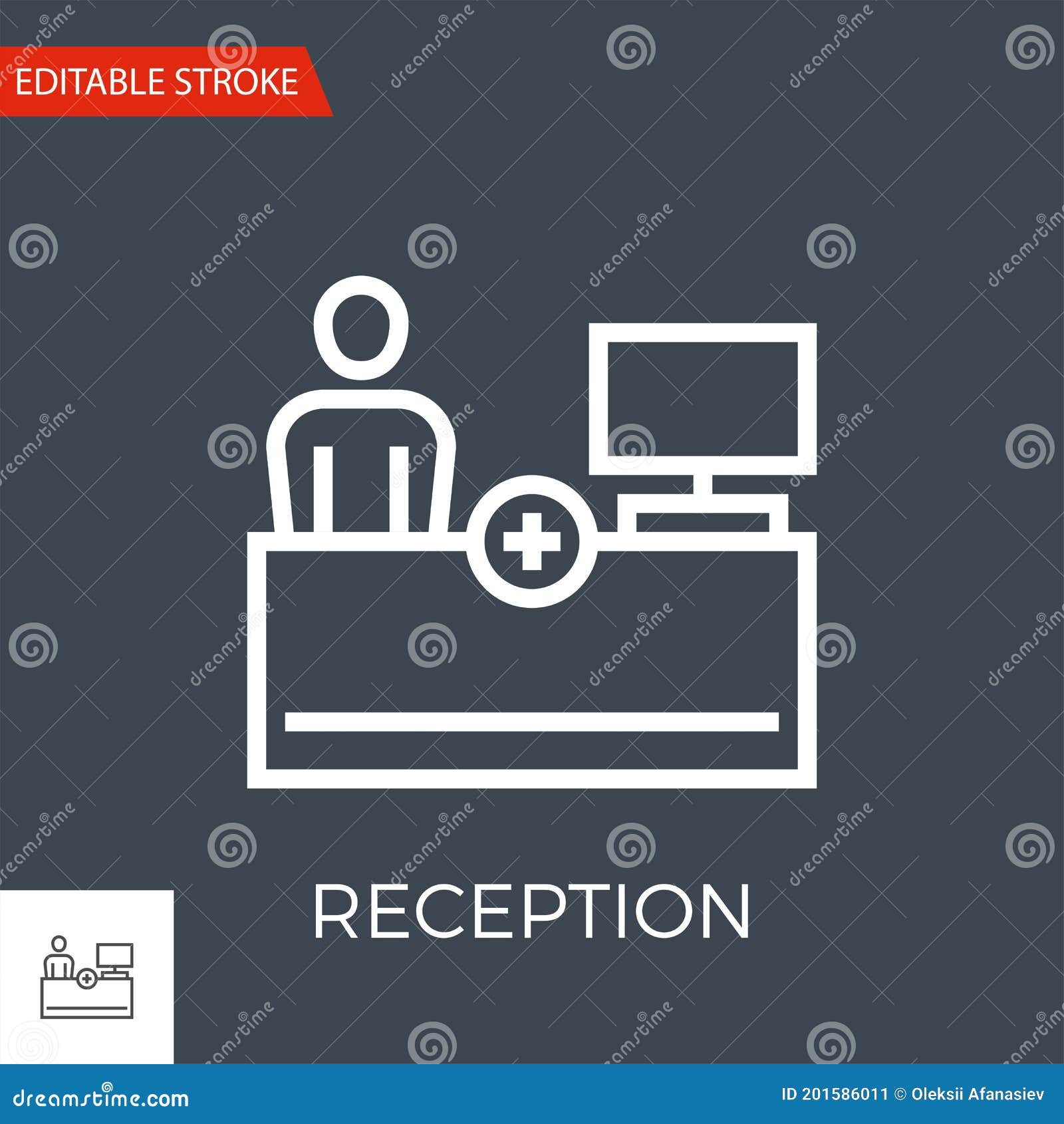 Reception Vector Icon stock vector. Illustration of reception - 201586011