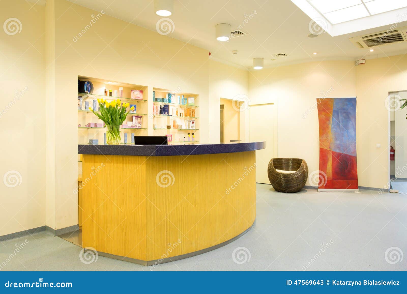 Reception in Wellness Center Stock Image - Image of design, indoors ...