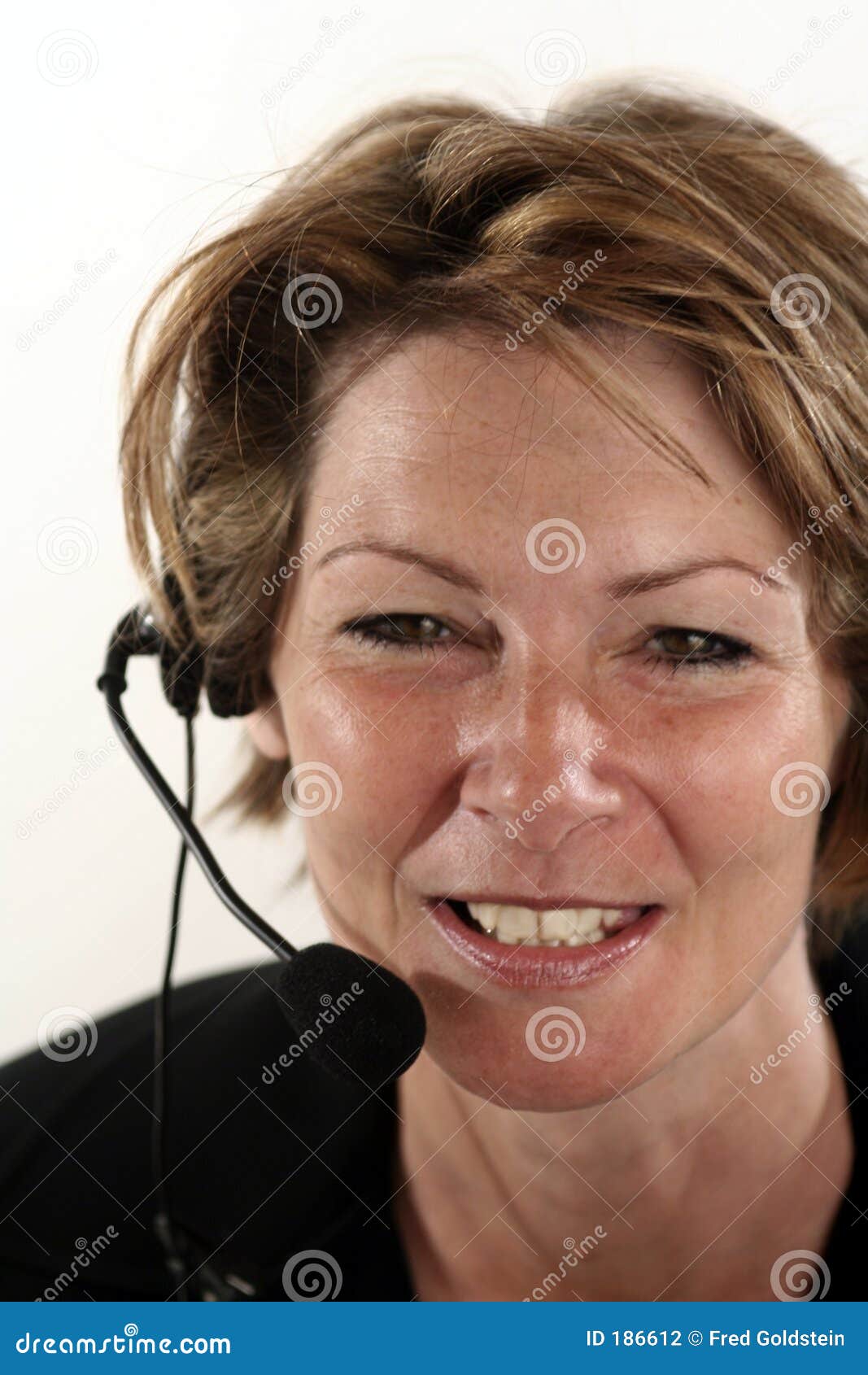 Receptionist stock photo. Image of headset, relaxed, smiling - 186612