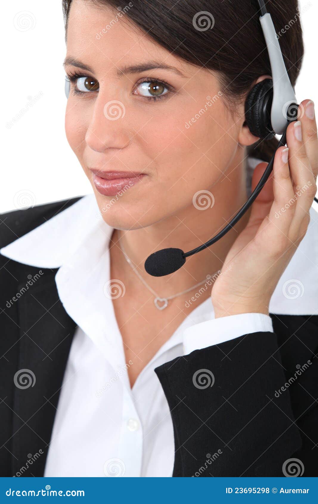 Receptionist stock photo. Image of good, computer, labor - 23695298