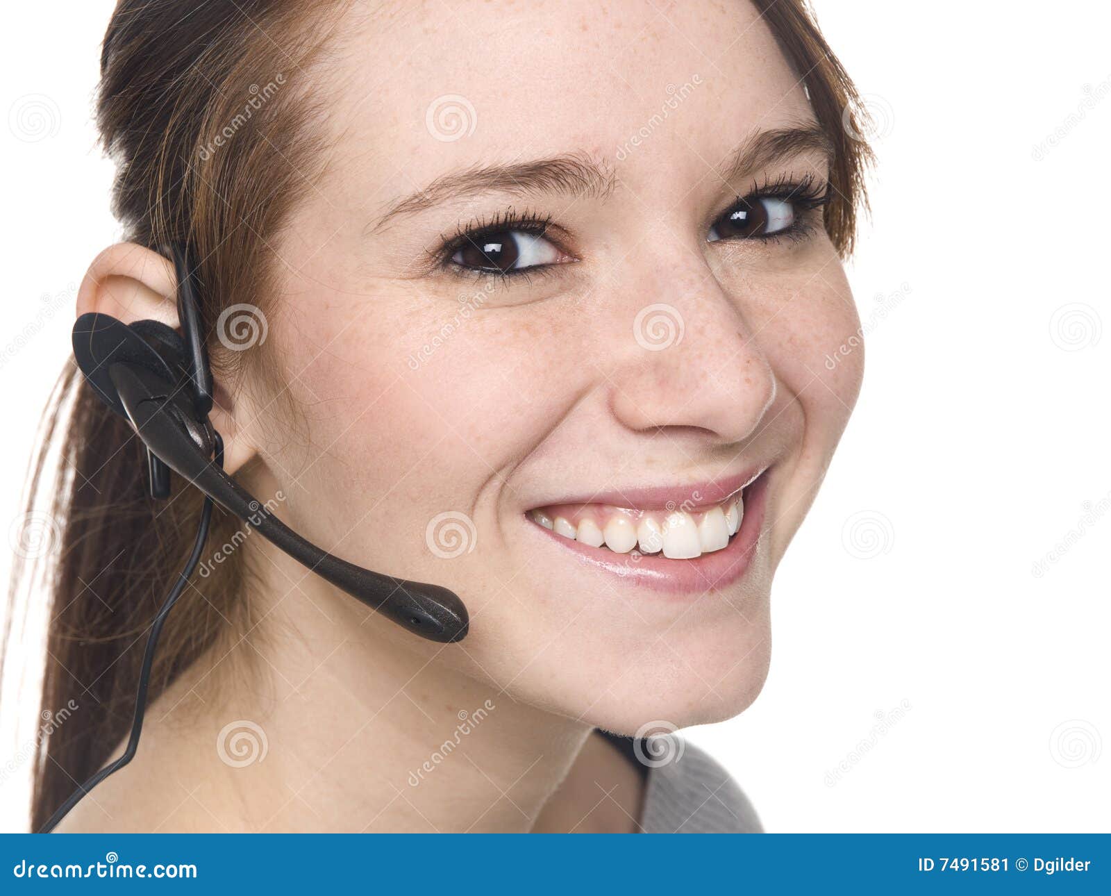Receptionist stock image. Image of isolated, headset, receptionist ...