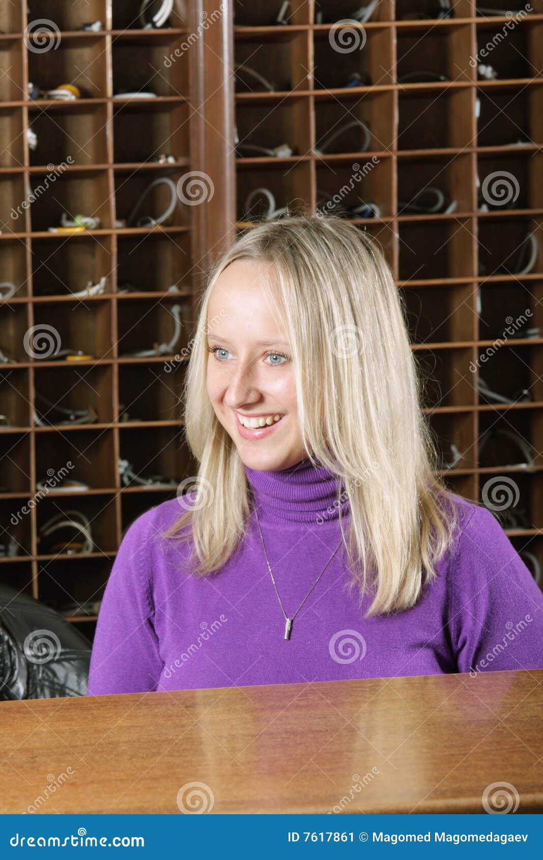 Receptionist stock image. Image of reception, girl, secretary - 7617861